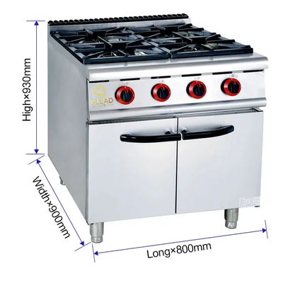 Commercial Stainless Steel Gas Restaurant Cooker NG/LPG 4.15/5.85Kg/h ...