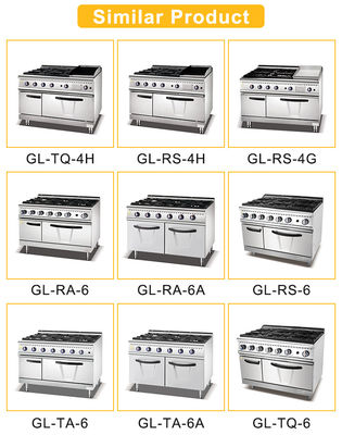 Gas Commercial Cooking Range Machine with Adjustable Temperature ...