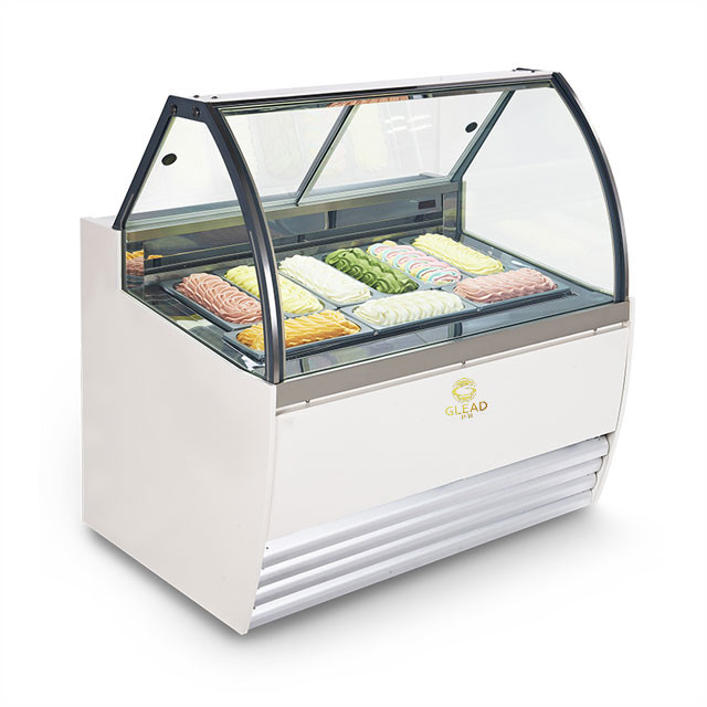 Thomas Gelato Ice Cream Showcase Reverse Cycle Defrost Refrigeration ...