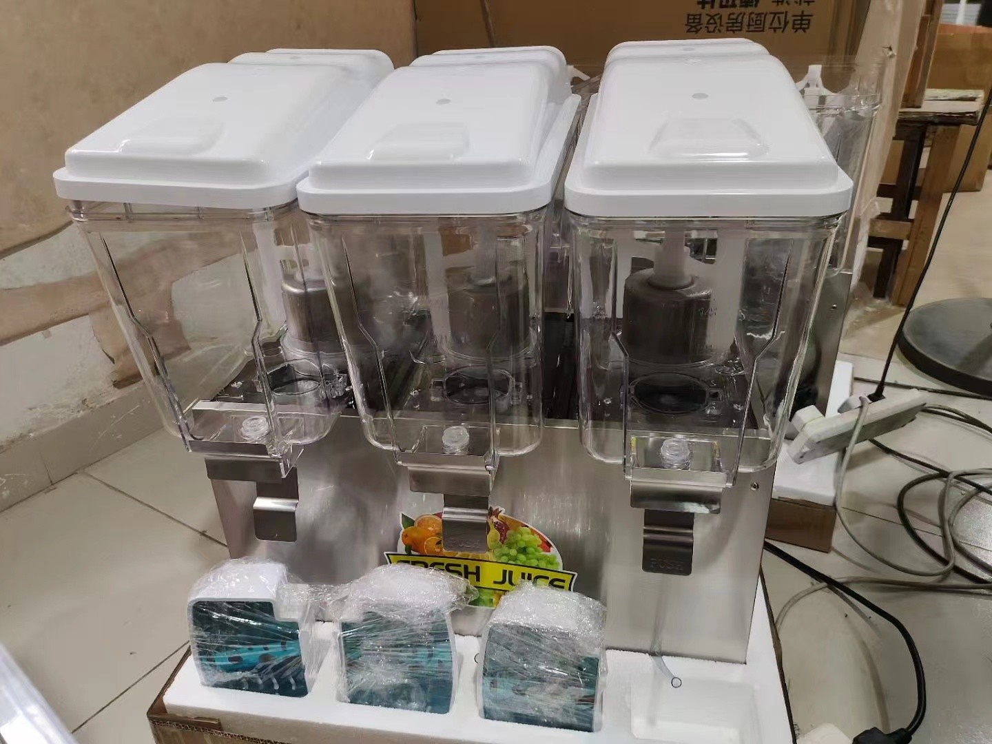 Colorful Juice Dispenser Refrigerator Lightweight Cooling Equipment ...