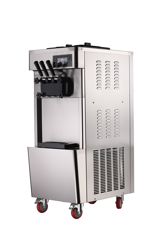 Three Flavor soft serve ice cream machine Mini Ice Cream Absorption ...