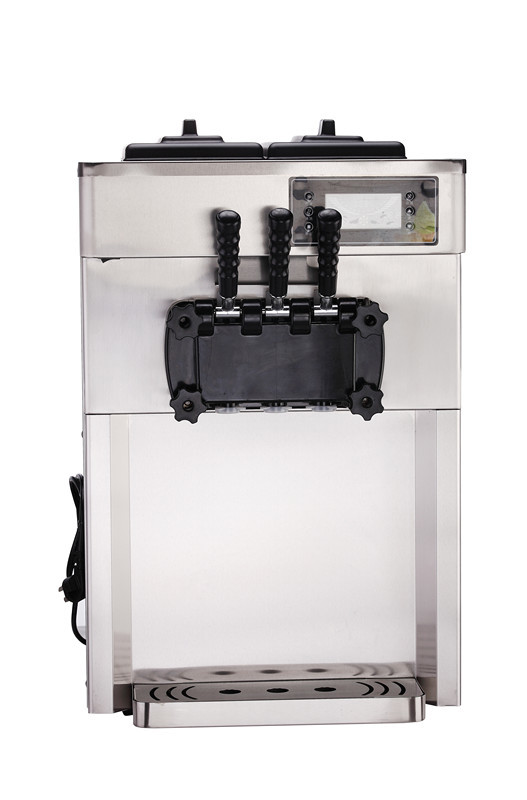 Three Flavor soft serve ice cream machine Mini Ice Cream Absorption ...