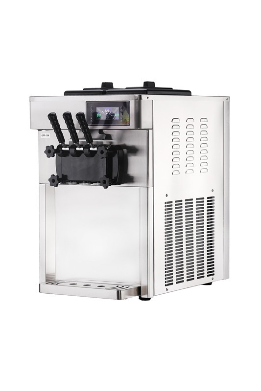 Three Flavor soft serve ice cream machine Mini Ice Cream Absorption ...