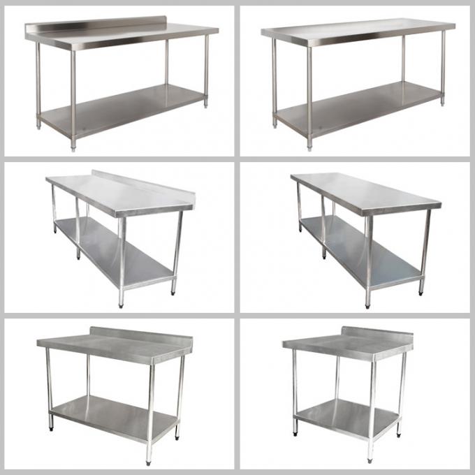 Adjustable Commercial Hotel Equipment Kitchen Stainless Steel Woking Table
